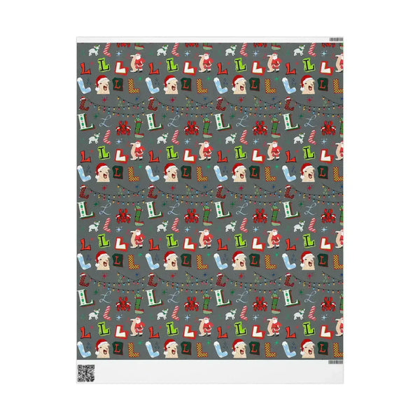 "L" Christmas Wrapping Paper – Alphabet Gift Swap Collection – Cady ...