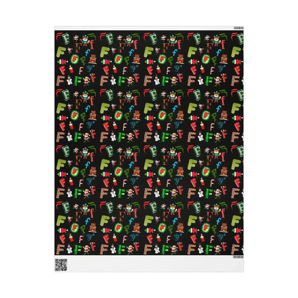"F" Christmas Wrapping Paper – Alphabet Gift Swap Collection – Cady ...